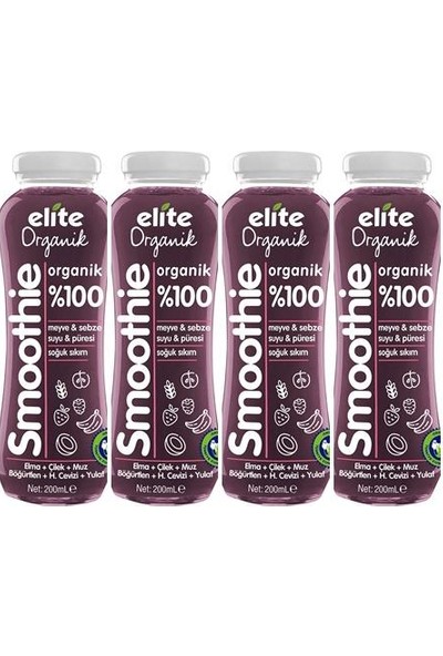Elite Organik Mor Smoothie 4'lü