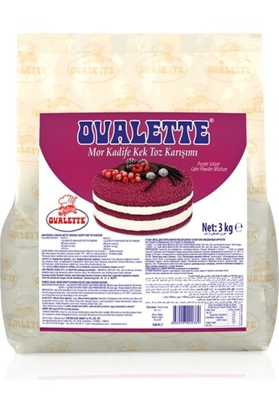 Ovalette Mor Kadife Kek Toz Karışımı 3 kg Ovalette Mor Kadife Kek Toz Karışımı 3 kg