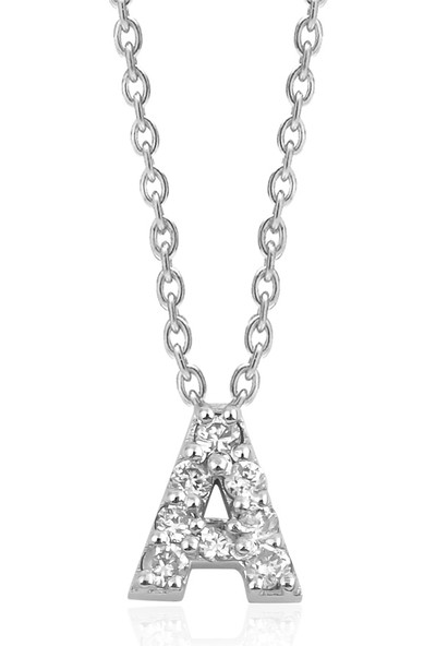 Parle Jewellery Pırlantalı Lettre Taşlı Harf Kolye A