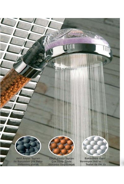 Tasarruflu Arıtmalı Duş Başlığı