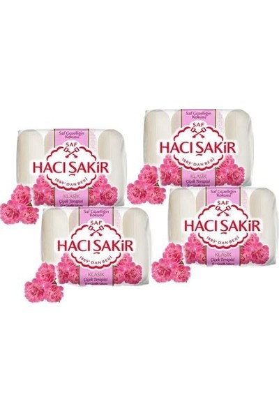 Hacı Şakir Klasik Çiçek Terapisi Güzellik Sabunu 4 x 70 gr x 4 Paket Hacı Şakir Klasik Çiçek Terapisi Güzellik Sabunu 4 x 70 gr x 4 Paket