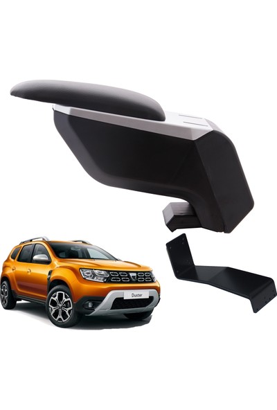 3 Tıkla Dacia Duster 2021 Delmesiz Çelik Ayaklı Gri-Siyah Kolçak Kol Dayama 3 Tıkla Dacia Duster 2021 Delmesiz Çelik Ayaklı Gri-Siyah Kolçak Kol Dayama