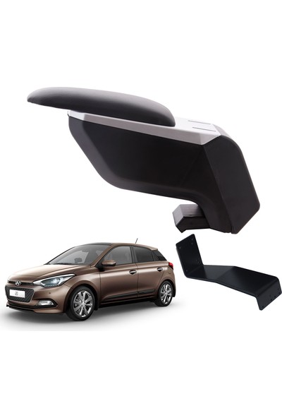 3 Tıkla Hyundai I20 2019 Delmesiz Çelik Ayaklı Gri-Siyah Kolçak Kol Dayama 3 Tıkla Hyundai I20 2019 Delmesiz Çelik Ayaklı Gri-Siyah Kolçak Kol Dayama