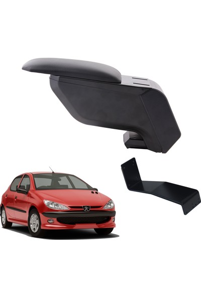 3 Tıkla Peugeot 206 2004 Delmesiz Çelik Ayaklı Siyah Kolçak Kol Dayama 3 Tıkla Peugeot 206 2004 Delmesiz Çelik Ayaklı Siyah Kolçak Kol Dayama
