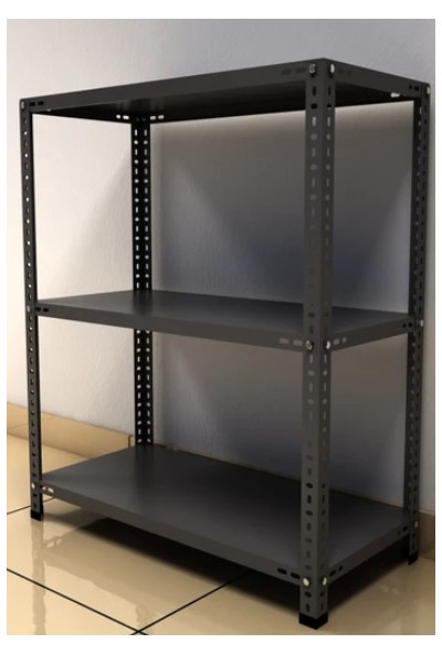 Rafburada 3 Katlı Dekoratif Çelik Raf