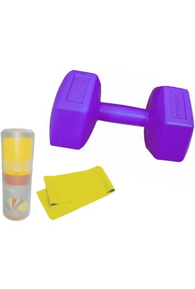 Avessa 1 kg Dambıl 1 Adet & Pilates Bandı Egzersiz Seti