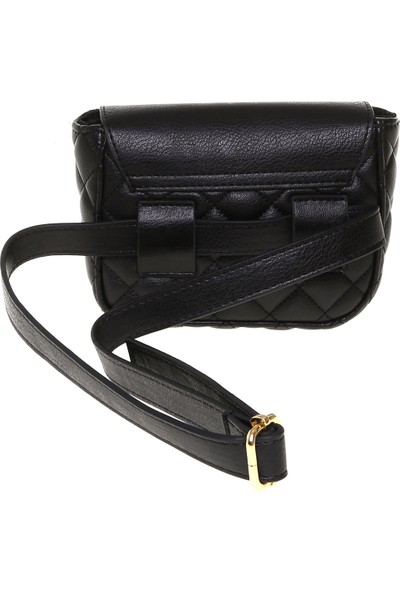 Fabrika Josta Kapitone Siyah Kadın Bel Çantası