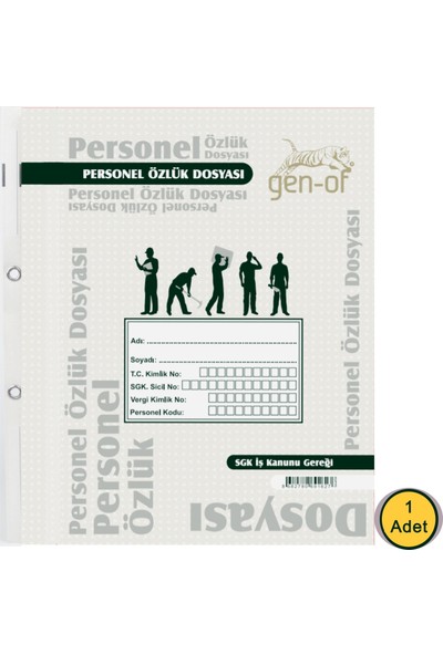 Gen-of Personel Özlük Dosyası 1 Adet Gen-of Personel Özlük Dosyası 1 Adet