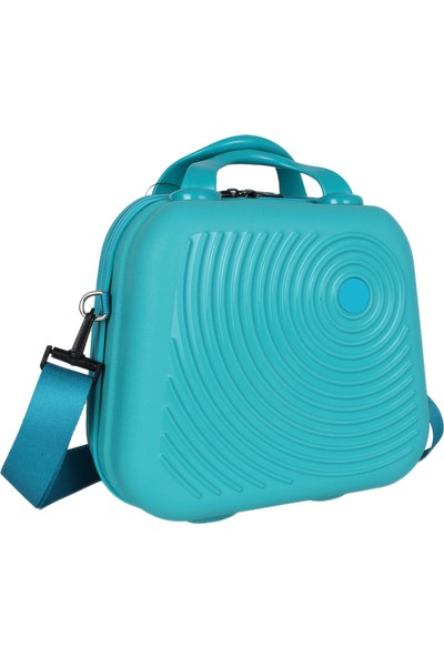 Bagacar Kırılmaz Makyaj Çantası El Valiz Çantası Samso Turkuaz