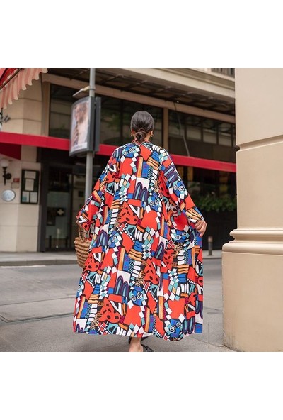 Hamaq Kadın Karışık Desen Kimono