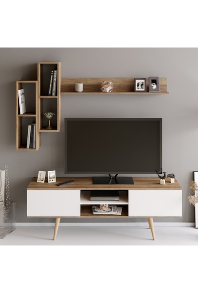 Elit&Mobilya Amelia Tv Ünitesi Istanbul Ceviz Beyaz Renk Lüks Salon Elit&Mobilya Amelia Tv Ünitesi Istanbul Ceviz Beyaz Renk Lüks Salon