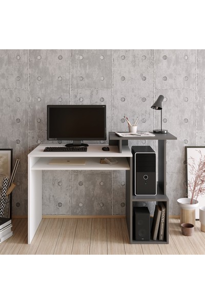 Elit&Mobilya Natur Çaşilma Masası Beyaz Antrasit Renk (Siyah) Elit&Mobilya Natur Çaşilma Masası Beyaz Antrasit Renk (Siyah)