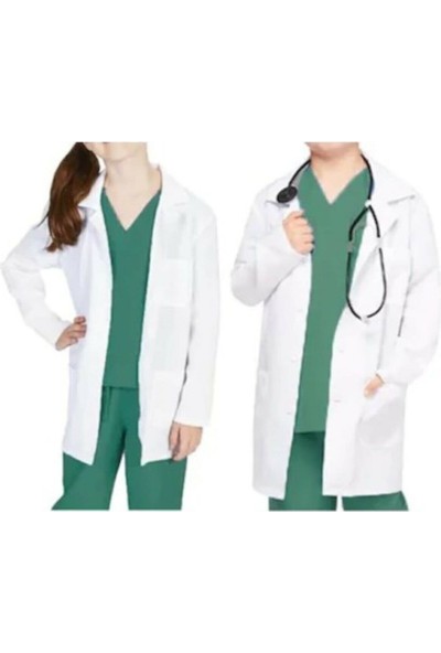 Efetex Kostüm ve Aksesuar Beyaz Kız-Erkek Çocuk Doktor, Laboratuvar Önlüğü
