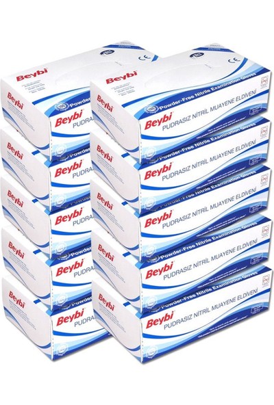 Beybi Nitril Eldiven Pudrasız (10 Paket) Beybi Nitril Eldiven Pudrasız (10 Paket)