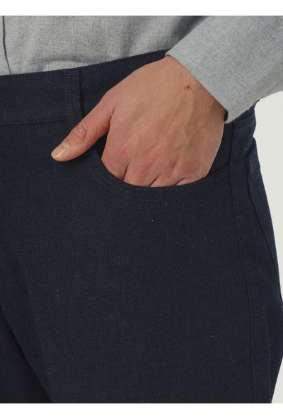 Fabrika Comfort Erkek Mavi Klasik Pantolon Fabrika Comfort Erkek Mavi Klasik Pantolon