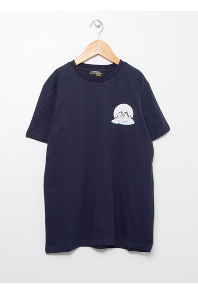 National Geographic Bisiklet Yaka Lacivert Erkek T-Shirt