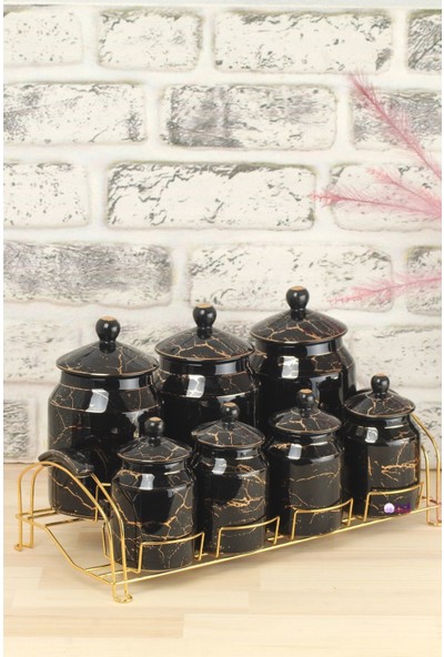 İncili Home Lotus Mermer Desen Porselen Baharat Takımı 7 Li İncili Home Lotus Mermer Desen Porselen Baharat Takımı 7 Li