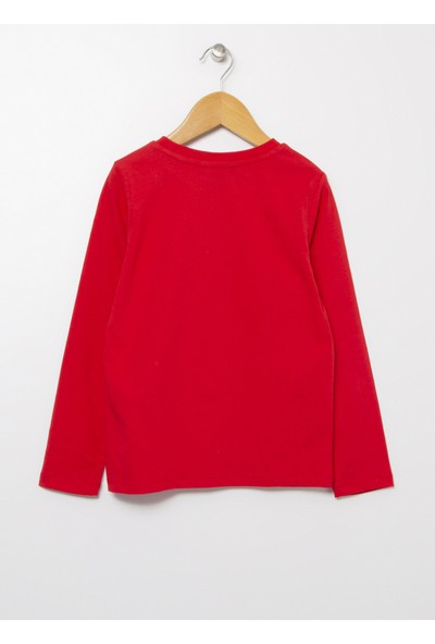 National Geographic Kırmızı Bisiklet Yaka Kız Çocuk T-Shirt