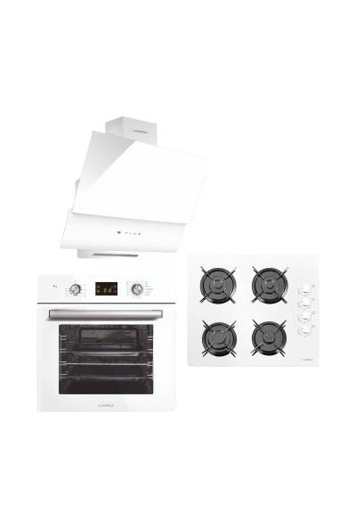 Luxell Opall Beyaz Set ( DA-835 Cam Davlumbaz - 40 Tahdf Ankastre Cam Ocak - B66-SGF3 Opall Beyaz Ankastre Fırın ) Luxell Opall Beyaz Set ( DA-835 Cam Davlumbaz - 40 Tahdf Ankastre Cam Ocak - B66-SGF3 Opall Beyaz Ankastre Fırın )