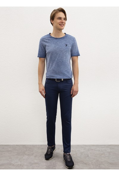 U.S. Polo Assn. Slim Fit Düz Indigo Erkek Pantolon