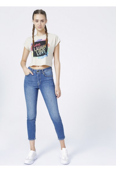 Lee Açık Mavi Kadın Denim Pantolon Lee Açık Mavi Kadın Denim Pantolon