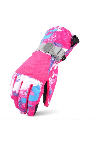 Sakuraa Dokunmatik Ekran Uyumlu Kadife Rüzgar Geçirmez ve Sıcak Motosiklet Pembe Eldiven Xs (Yurt Dışından)