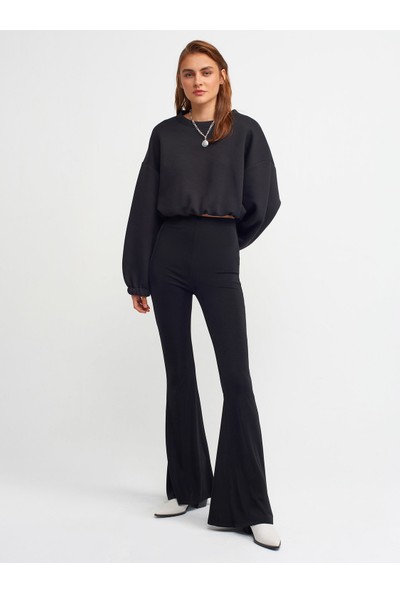 Dilvin 7978 Bol Paça Pantolon-Siyah