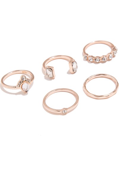 Mavi Kadın Pembe Yüzük Seti 198850-33664