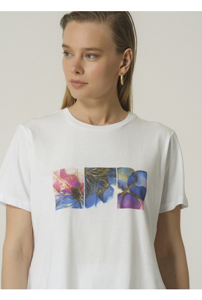 People By Fabrika T-Shirt, 42, Beyaz