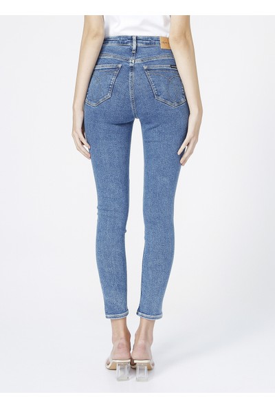 Calvin Klein Mavi Kadın Denim Pantolon