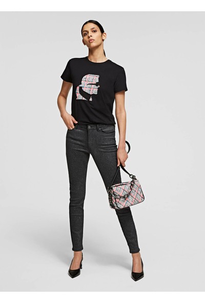 KARL LAGERFELD Skinny Parlak Denim Pantolon KARL LAGERFELD Skinny Parlak Denim Pantolon