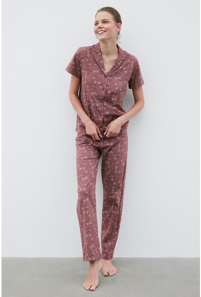 Penti Mor Relax Lotus Gömlek Pijama Takımı Penti Mor Relax Lotus Gömlek Pijama Takımı