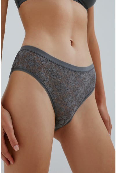 Penti Koyu Gri Lacy Dream Slip Külot Penti Koyu Gri Lacy Dream Slip Külot
