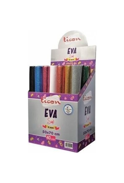 Ticon Simli Eva Karışık Renk 40'lı Stant 50X70 cm