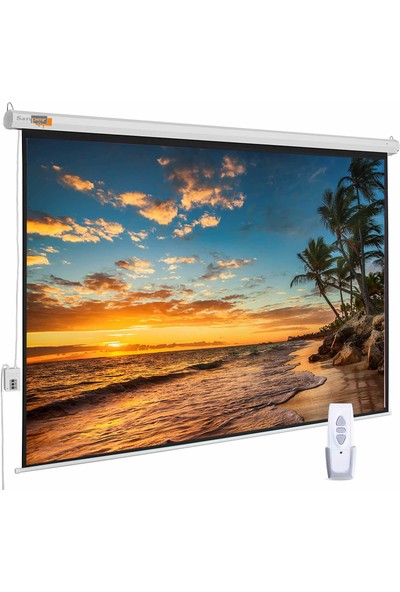 Sanper 500X375 Motorlu Projeksiyon Perdesi