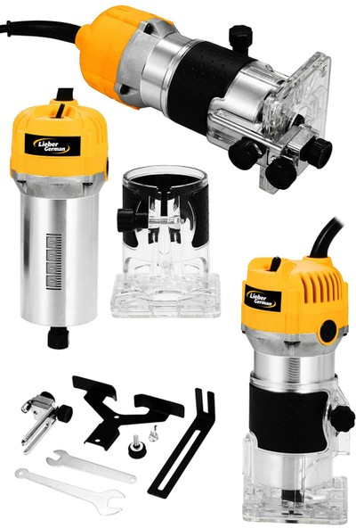 Lieber German Teknoloji Bakır Sargılı 3200 Watt 6 Kademe Devir Ayarli Formika Traşlama Freze Makinası Pens 6 mm Lieber German Teknoloji Bakır Sargılı 3200 Watt 6 Kademe Devir Ayarli Formika Traşlama Freze Makinası Pens 6 mm