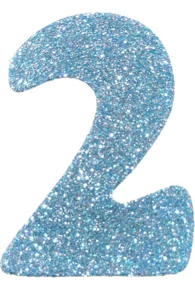 Partipan Eva Simli 2 Rakamı Turkuaz 10 cm Partipan Eva Simli 2 Rakamı Turkuaz 10 cm