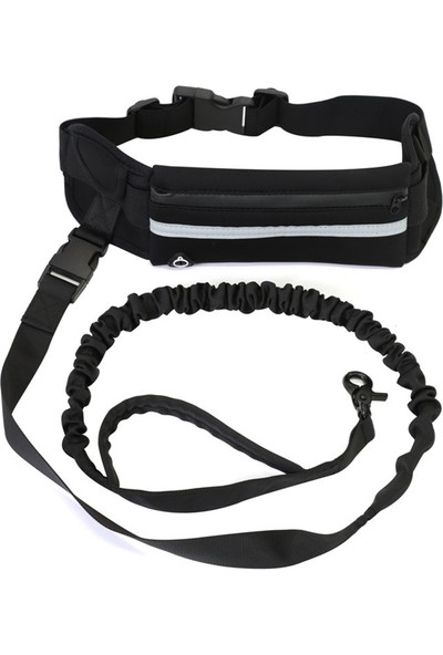 Shopfocus Ayarlanabilir Bel Kemeri Eller Serbest Köpek Tasması/ Siyah (Yurt Dışından)