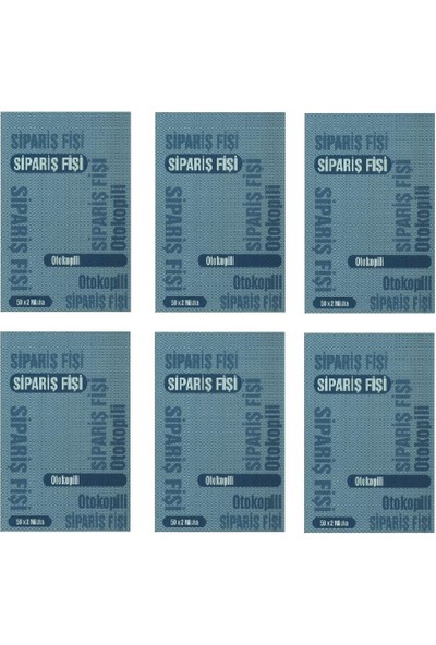 Gürmat Sipariş Fişi Otokopili A5 Gürmat Otokopili Sipariş Fişi 14 x 20 cm 6'lı Gürmat Sipariş Fişi Otokopili A5 Gürmat Otokopili Sipariş Fişi 14 x 20 cm 6'lı