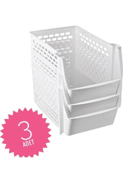 Glas Sepet Timex Çok Amaçlı Katlı Organizer 3'lü ( 3 Adet ) Glas Sepet Timex Çok Amaçlı Katlı Organizer 3'lü ( 3 Adet )