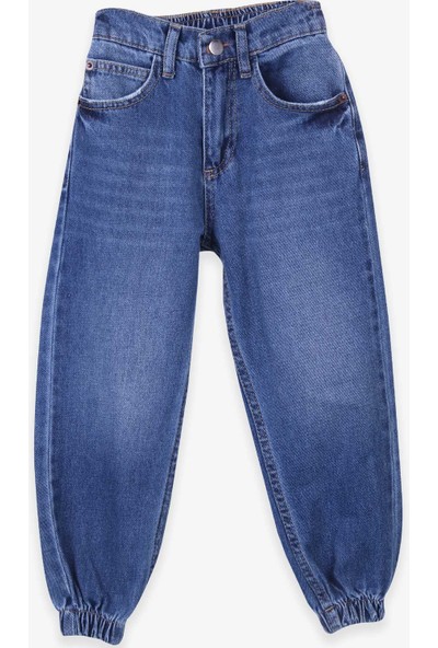 Breeze Kız Çocuk Kot Pantolon Beli Lastikli Mavi (5-14 Yaş)
