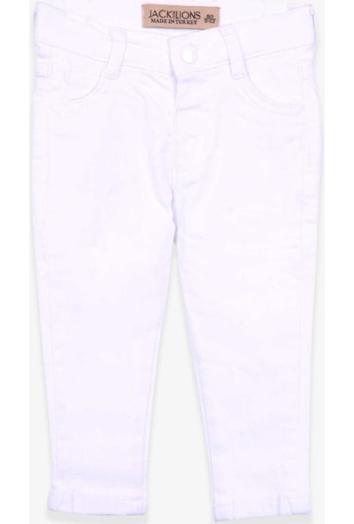 Jack Lions Erkek Bebek Kot Pantolon Beyaz (9 Ay-5 Yaş) Jack Lions Erkek Bebek Kot Pantolon Beyaz (9 Ay-5 Yaş)