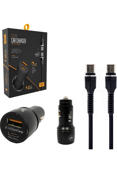 Powerway Byn Ticaret Powerway CC36 Type-Usb-Çakmaklık Hızlı Araç Şarjı