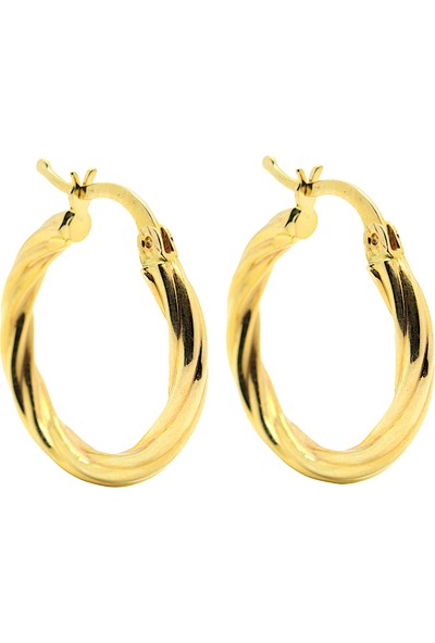 Cigold Taşsız Küpe 14 Ayar Altın 2.00 gr 6684