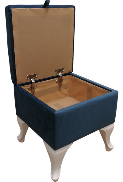 Ertok Sandıklı Puf Koltuk Lacivert 40 cm