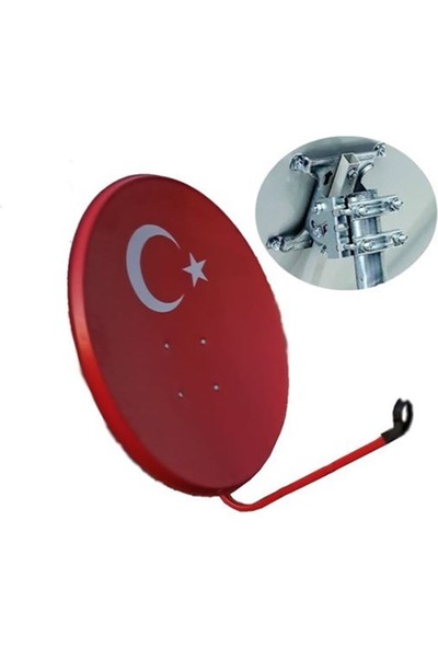 Ramtech 70 cm Türk Bayraklı Çanak Anten Seti 150031 Ramtech 70 cm Türk Bayraklı Çanak Anten Seti 150031