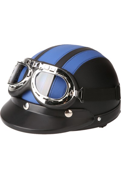 Shopfocus Motosiklet Scooter Açık Yüz Yarım Deri Kask, Vizörlü (Yurt Dışından) Shopfocus Motosiklet Scooter Açık Yüz Yarım Deri Kask, Vizörlü (Yurt Dışından)