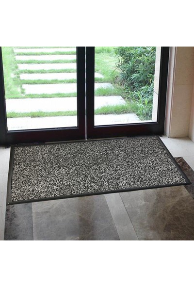 Halıstores Gri-Siyah Nem ve Toz Alıcı Paspas