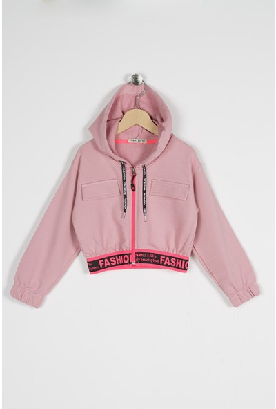 Zepkids Kız Çocuk Kapüşonlu Fashion Baskılı Crop Sweatshirt 5-14 Yaş Zepkids Kız Çocuk Kapüşonlu Fashion Baskılı Crop Sweatshirt 5-14 Yaş