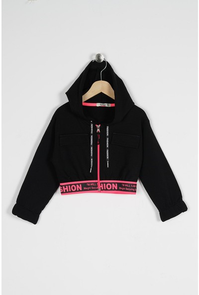 Zepkids Kız Çocuk Kapüşonlu Fashion Baskılı Crop Sweatshirt 5-14 Yaş Zepkids Kız Çocuk Kapüşonlu Fashion Baskılı Crop Sweatshirt 5-14 Yaş